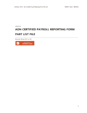 Fillable Online Aon Certified Payroll Reporting Form Part List File PDF ...