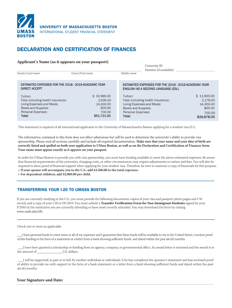 Fillable Online Download the Declaration and Certification of Finances ...