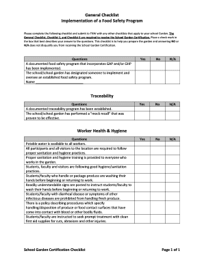 Fillable Online Implementation of a Food Safety Program Fax Email Print ...