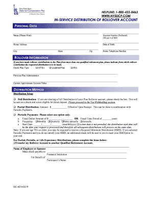 Fillable Online Outgoing Rollover Form - New York State Deferred ...