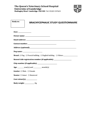 Fillable Online BOAS Questionnaire (for pet owners) version 2.docx Fax ...