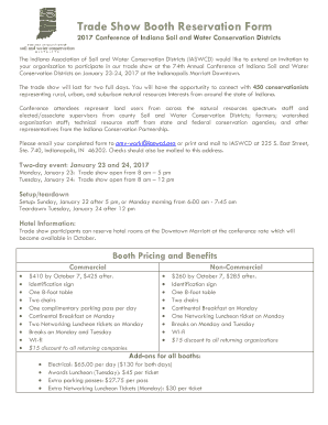 Fillable Online wordpress iaswcd Trade Show Booth Reservation Form Fax ...