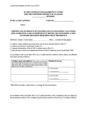 Fillable Online Local Form Number LR 3015-1(c) (12/17) Fax Email Print ...