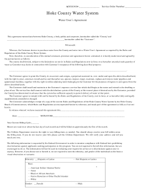 Fillable Online Hoke County Water System Fax Email Print - pdfFiller