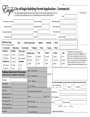 Fillable Online Apply for a Building Permit - City of Eagle Grove, Iowa Fax Email Print - pdfFiller
