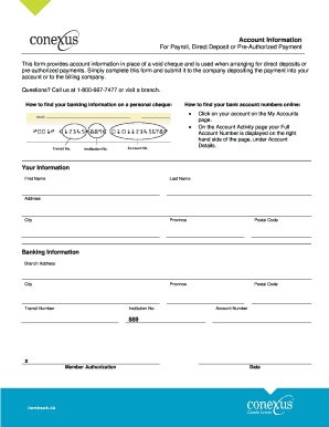 Fillable Online Pre-authorized Payments Form Fax Email Print - pdfFiller