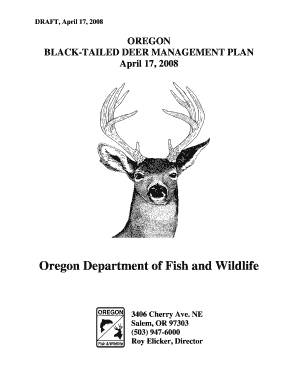 Fillable Online BLACK-TAILED DEER MANAGEMENT PLAN Fax Email Print ...