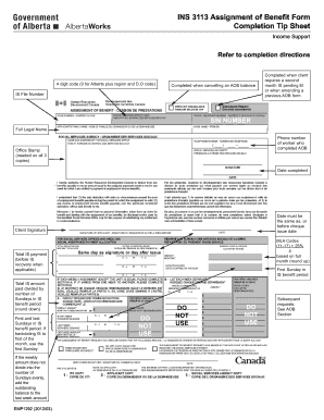 Ins 3113 Assignment Of Benefit Form Completion Tip Sheet - Fill Online ...