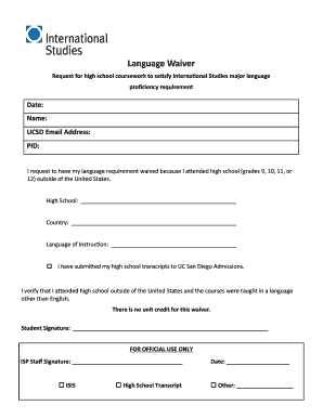 Fillable Online isp ucsd Language Waiver - isp.ucsd.edu Fax Email Print ...