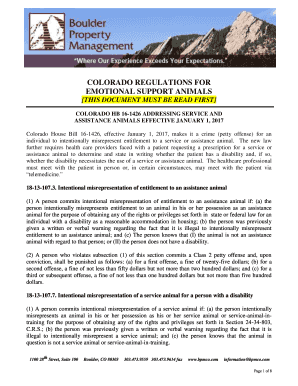 Fillable Online COLORADO REGULATIONS FOR Fax Email Print - pdfFiller