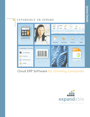 Fillable Online About Expandable - ERP Software for Growing ...