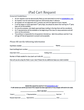 Fillable Online iPad Cart Request.docx Fax Email Print - pdfFiller