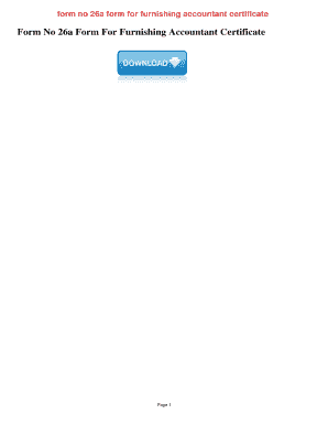 Fillable Online FORM No. 26A Form for furnishing accountant certificate ...