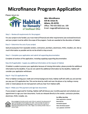 Fillable Online Microfinance Program Application Fax Email Print ...