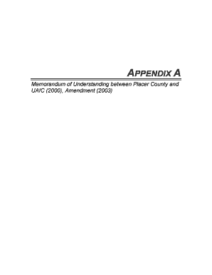 Fillable Online Appendix B.1 - Sample Memorandum of Understanding Fax Email Print - pdfFiller