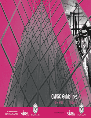 Fillable Online CM/GC Guidelines FOR PUBLIC OWNERS. A Joint Publication ...