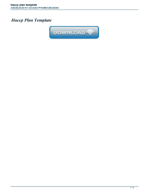 Fillable Online Haccp Plan Template. Haccp Plan Template Fax Email ...