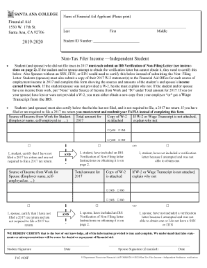 Fillable Online Student (and spouse) who did not file taxes in 2017 ...
