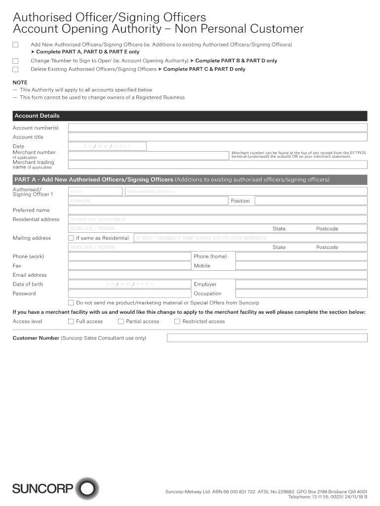 Fillable Online Authorised Officer/Signing Officers Fax Email Print ...