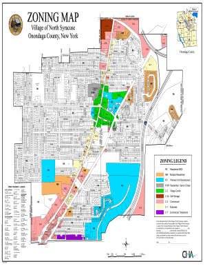 Fillable Online Village of ZONING MAP - North Syracuse Fax Email Print ...