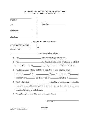 Fillable Online 3. Garnishment Affidavit.docx Fax Email Print - pdfFiller