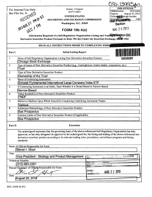 Fillable Online FORM 19b-4e UG 26O Fax Email Print - pdfFiller