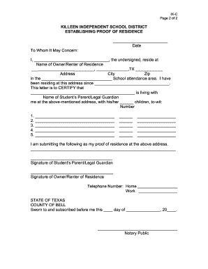 Fillable Online I, , the undersigned, reside at Fax Email Print - pdfFiller