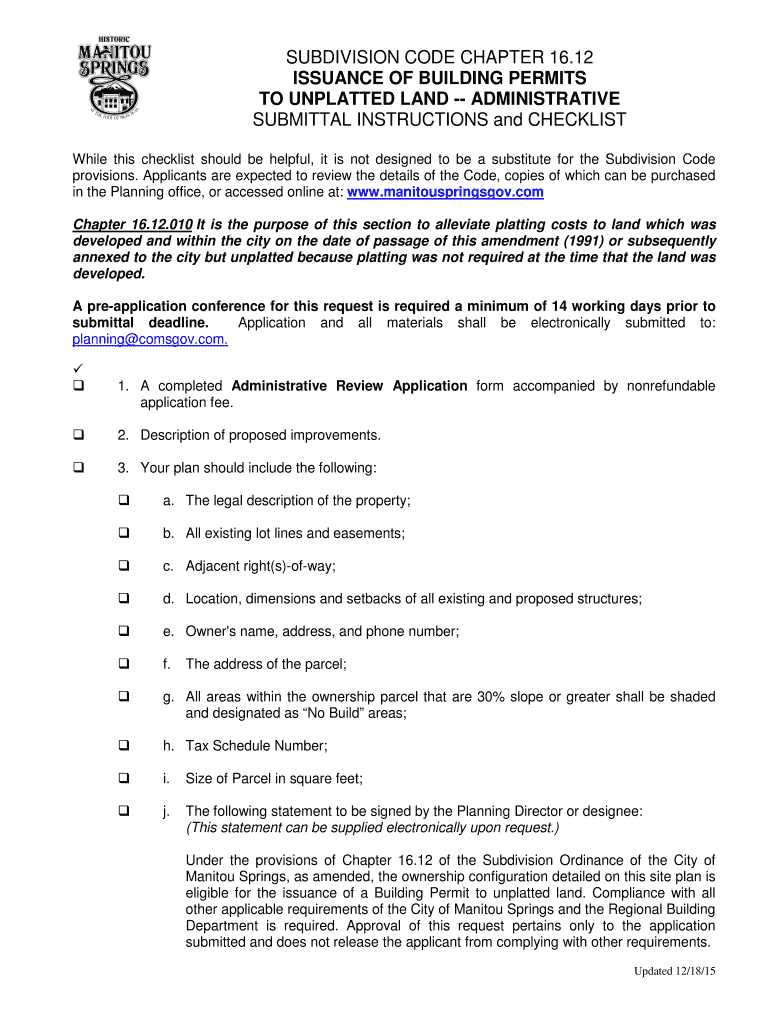 Fillable Online TO UNPLATTED LAND -- ADMINISTRATIVE Fax Email Print ...