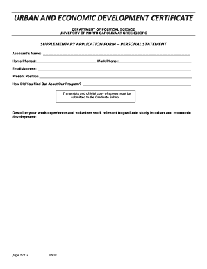 Fillable Online URBAN AND ECONOMIC DEVELOPMENT CERTIFICATE Fax Email ...