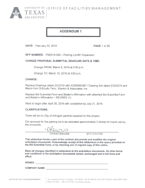 Fillable Online BID SUBMITTAL FORM REVISED (1) Fax Email Print - pdfFiller