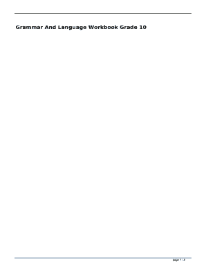 Fillable Online Grammar And Language Workbook Grade 10 Wjllkhv Ebook ...