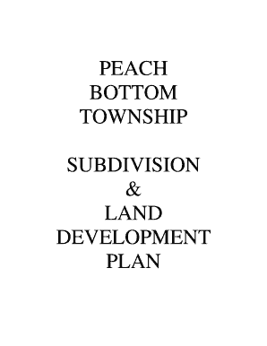 Fillable Online PEACH BOTTOM TOWNSHIP SUBDIVISION LAND Fax Email Print ...