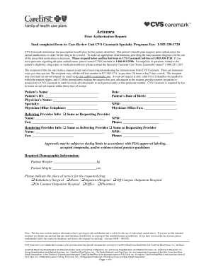 Fillable Online CVS Caremark is an independent company that provides ...