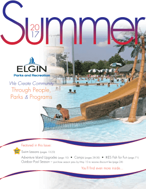 Fillable Online Summer - Centre of Elgin Recreation Facility Fax Email ...