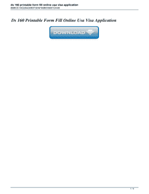 Fillable Online Ds 160 Printable Form Fill Online Usa Visa Application ...