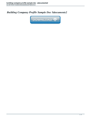 Fillable Online Building Company Profile Sample DocSdocuments2 ...