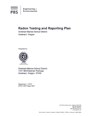 Fillable Online GBSD Radon Testing and Reporting Plan.docx Fax Email ...