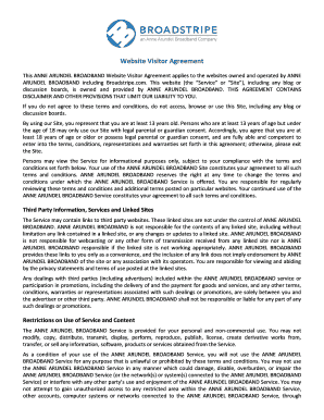 Fillable Online Website Visitor Agreement Fax Email Print - pdfFiller