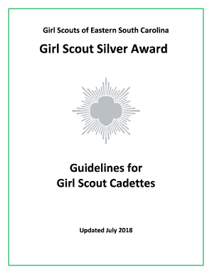 Fillable Online Girl Scout Silver Award - Girl Scouts of Eastern South Carolina Fax Email Print ...