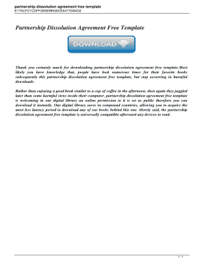 57+ Free Editable Dissolution Agreement Templates in MS Word [DOC ...