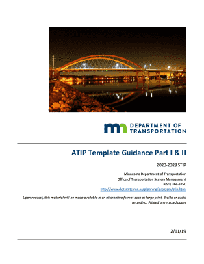Fillable Online ATIP Template Guidance Part I & II Fax Email Print ...