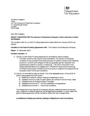 Fillable Online DfE letter template Fax Email Print - pdfFiller