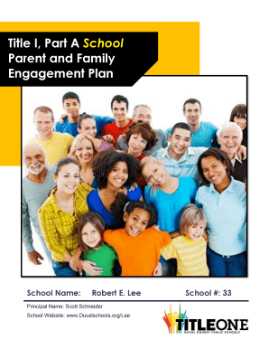 Fillable Online Title I Parent and Family Engagement Plan Template Fax ...