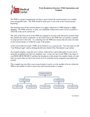 Fillable Online Work Breakdown Structure (WBS) Instructions and Fax ...