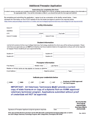 Fillable Online Additional-Preceptor-Application.pdf Fax Email Print ...