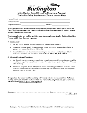 Fillable Online Major Outdoor Special Event, Fire Department Approval ...