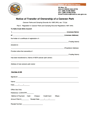 Fillable Online infoxpert hcshire wa gov Notice of Transfer of ...