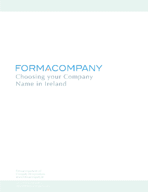 Fillable Online form company - Formacompany.ie Fax Email Print - pdfFiller
