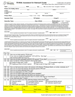 Fillable Online TB Risk Assessment for Outreach Events - health.wayne ...