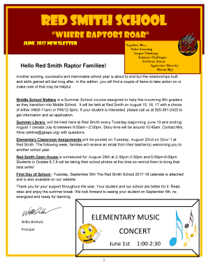 Fillable Online Red Smith school Fax Email Print - pdfFiller
